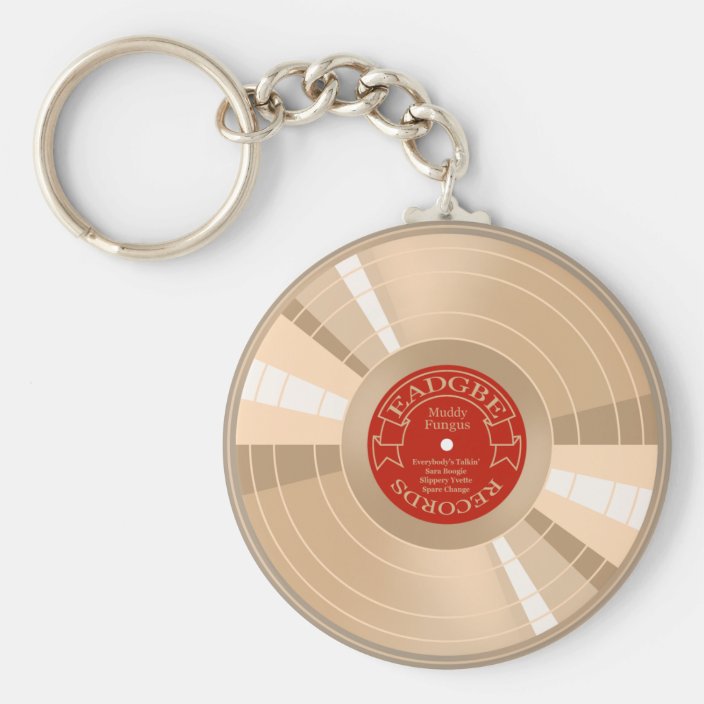 Gold Record Keychain | Zazzle.com