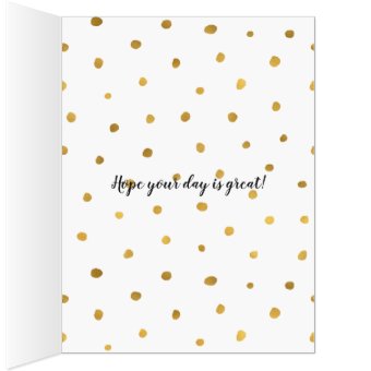 Gold Red Confetti Dots Birthday Card | Zazzle
