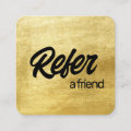 Gold Refer a Friend Referral Card | Zazzle