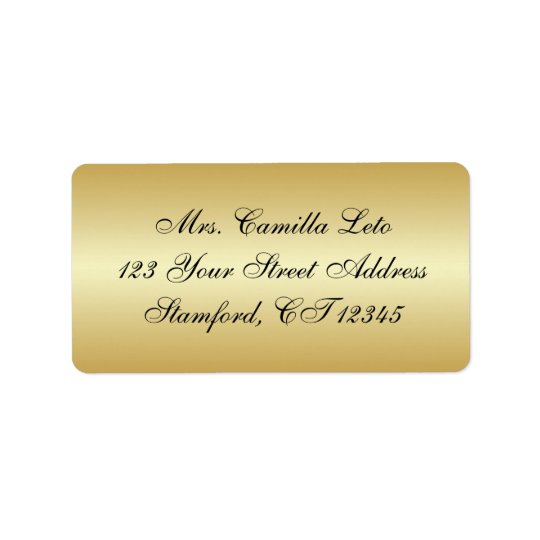 Gold Return Address Label | Zazzle.com