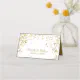 Gold Ribbon Confetti Place Card | Zazzle