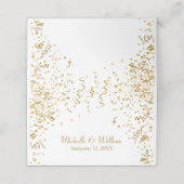 Gold Ribbon Confetti Place Card | Zazzle