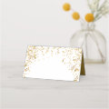 Gold Ribbon Confetti Place Card | Zazzle
