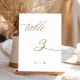 Gold Romantic Calligraphy Wedding Number 3, Table Number | Zazzle