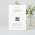 Gold Romantic Calligraphy Wedding QR Code RSVP Card | Zazzle