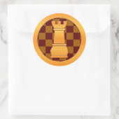 Gold Rook Chess Piece Classic Round Sticker | Zazzle