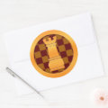 Gold Rook Chess Piece Classic Round Sticker | Zazzle