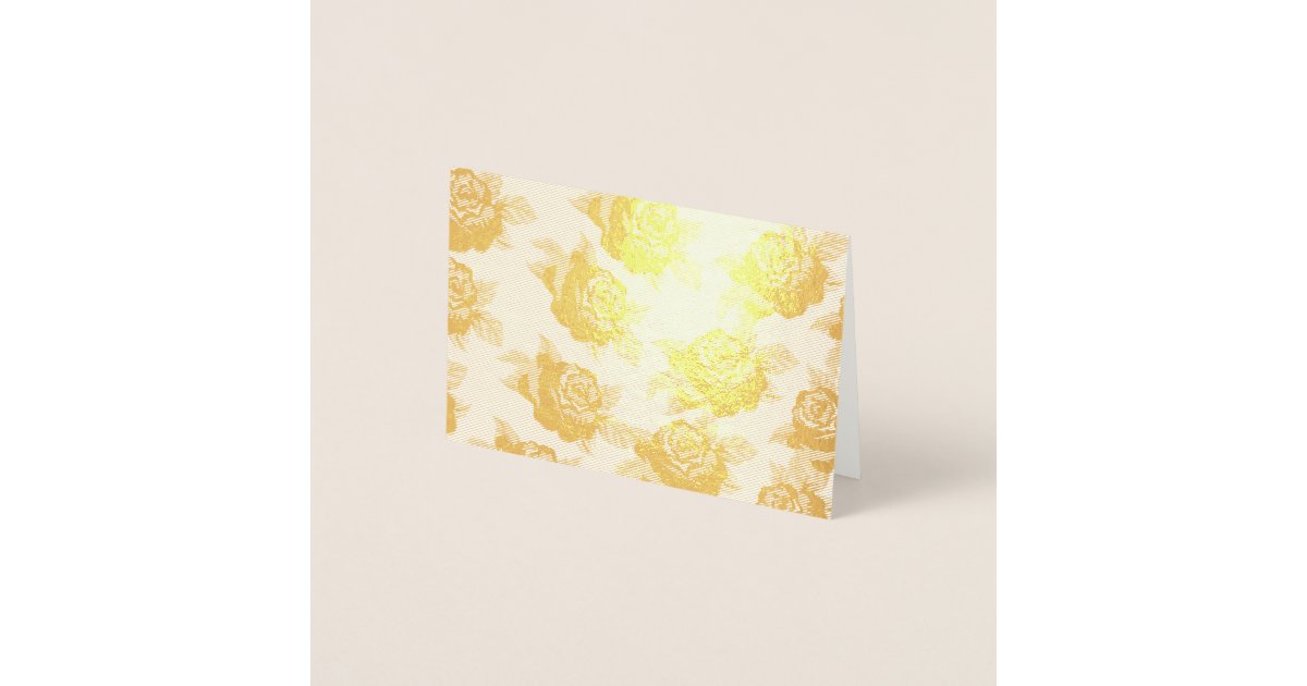 Gold Rose Card | Zazzle