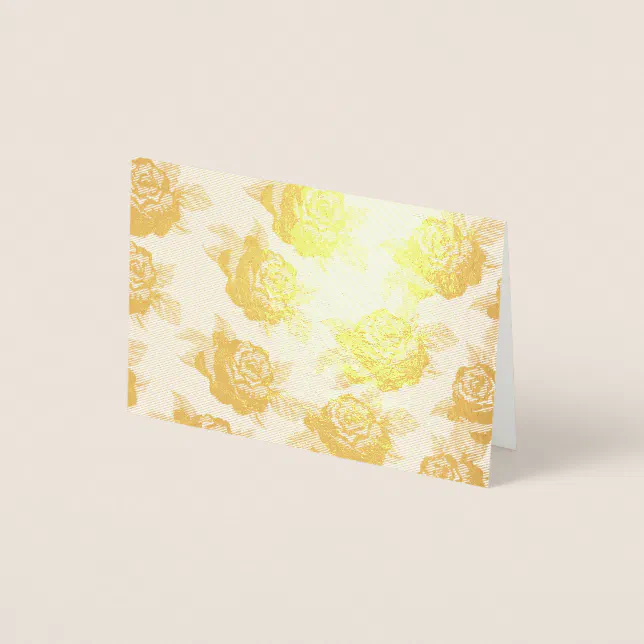 Gold Rose Card | Zazzle