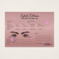 Gold Rose Lash Client Record Script Calligraphy | Zazzle
