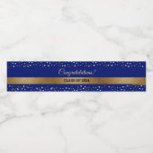 Gold Royal Blue Congratulations Class of 2024 Grad Water Bottle Label ...