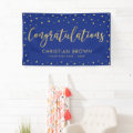 Gold & Royal Blue Congratulations Graduation Banner | Zazzle