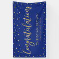 Gold & Royal Blue Congratulations Graduation Banner | Zazzle