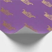 Gold Royal Purple Lavender Crown Heraldic Prince Wrapping Paper | Zazzle