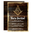 Rustic Masonic Invitation Templates | Freemason | Zazzle.com