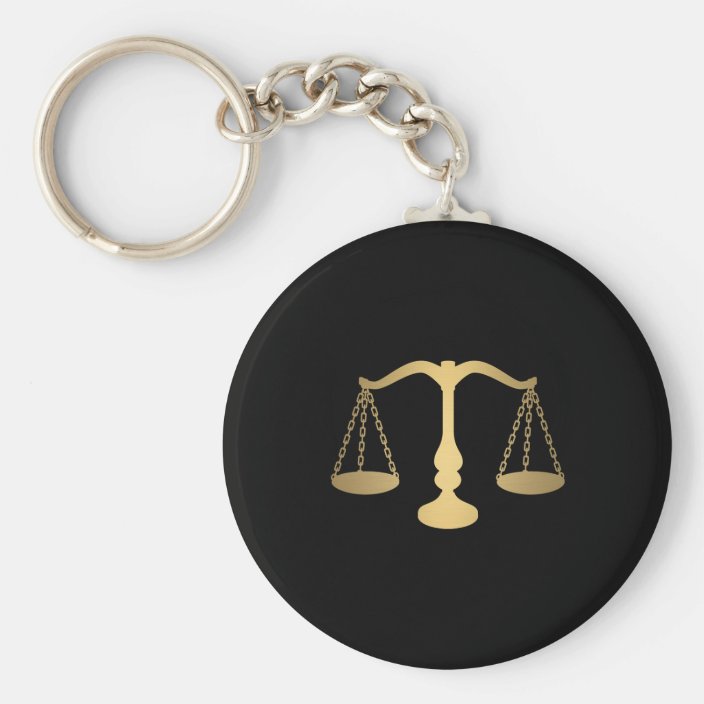 Gold Scale of Justice Symbol Keychain | Zazzle.com
