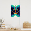 GOLD SCALES OF LAW WITH GEM STONES ,Justice Symbol Poster | Zazzle