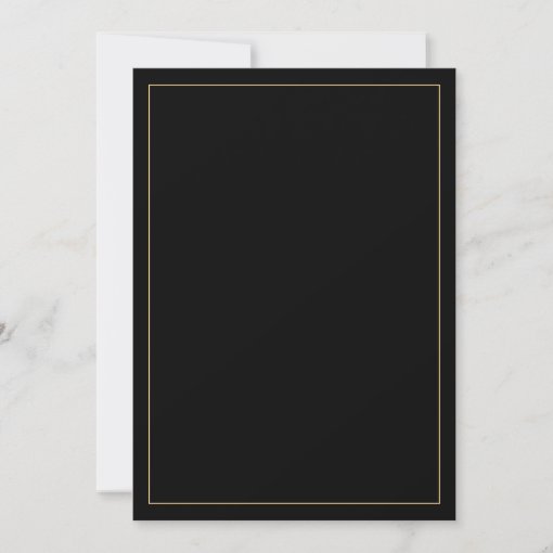 Gold Script Border 40th Birthday Party Black Invitation | Zazzle
