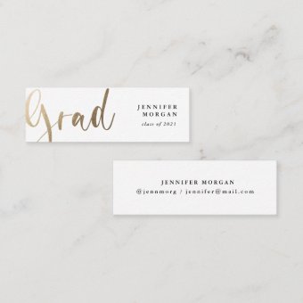 gold script graduation name card | Zazzle