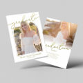 Gold Script Graduation Photo Party Invitation | Zazzle