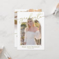Gold Script Graduation Photo Party Invitation | Zazzle