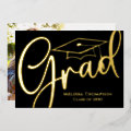 Gold Script Graduation Photo Template | Zazzle