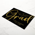 Gold Script Graduation Photo Template | Zazzle
