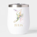 Gold Script Letter J Monogram Personalized Name Thermal Wine Tumbler ...