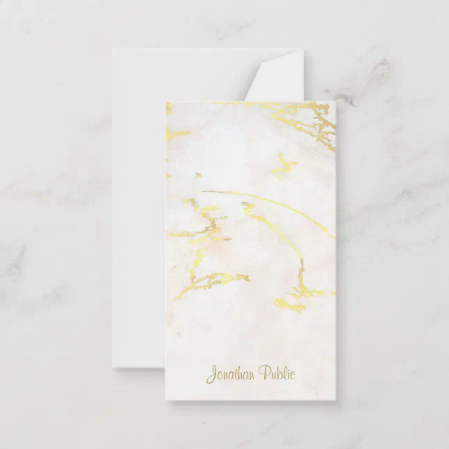 Gold Script Name Marble Handwritten Template | Zazzle