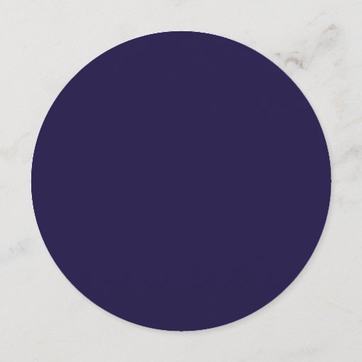Gold Script Navy Blue Circle Menu Card For Plate | Zazzle
