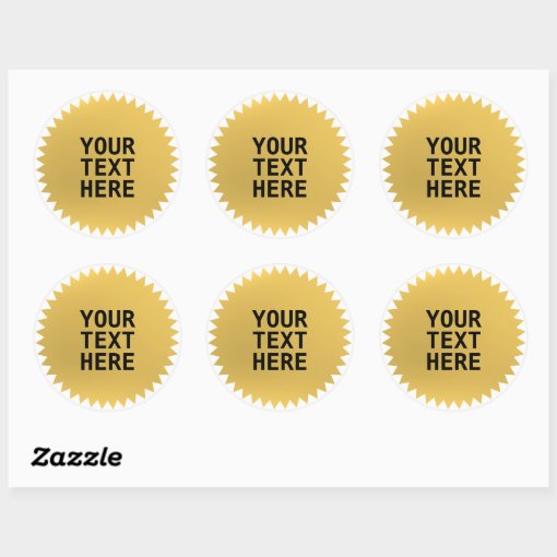 Gold Seal award with custom text | Zazzle