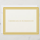 Gold Seal Certificate of Authenticity Template Letterhead | Zazzle