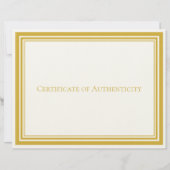 Gold Seal Certificate of Authenticity Template Letterhead | Zazzle