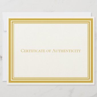 Gold Seal Certificate of Authenticity Template Letterhead | Zazzle