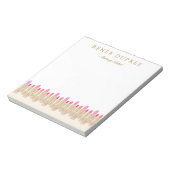 Gold Sequin Lipstick Makeup Artist Beauty Salon Notepad | Zazzle
