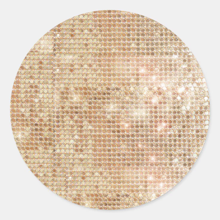 Gold Sequins Sticker | Zazzle