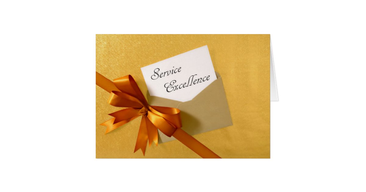 Gold Series - Service Excellence Card | Zazzle