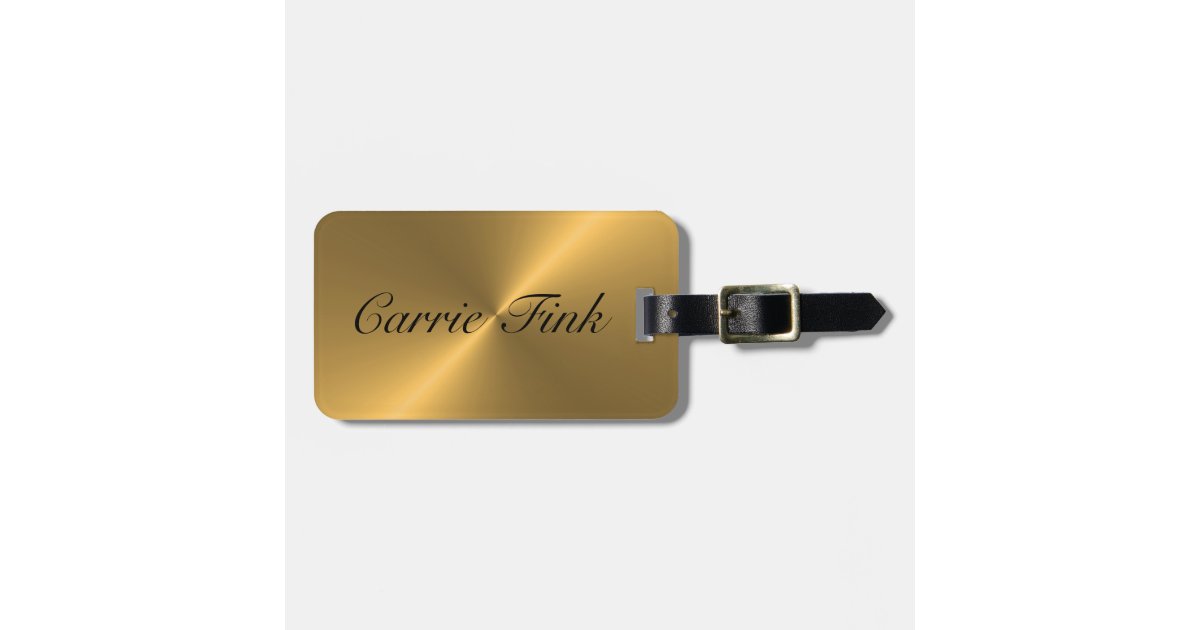 Gold Sheen Luggage Tag | Zazzle