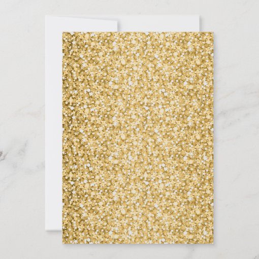 Gold Shiny Glitter Invitation | Zazzle