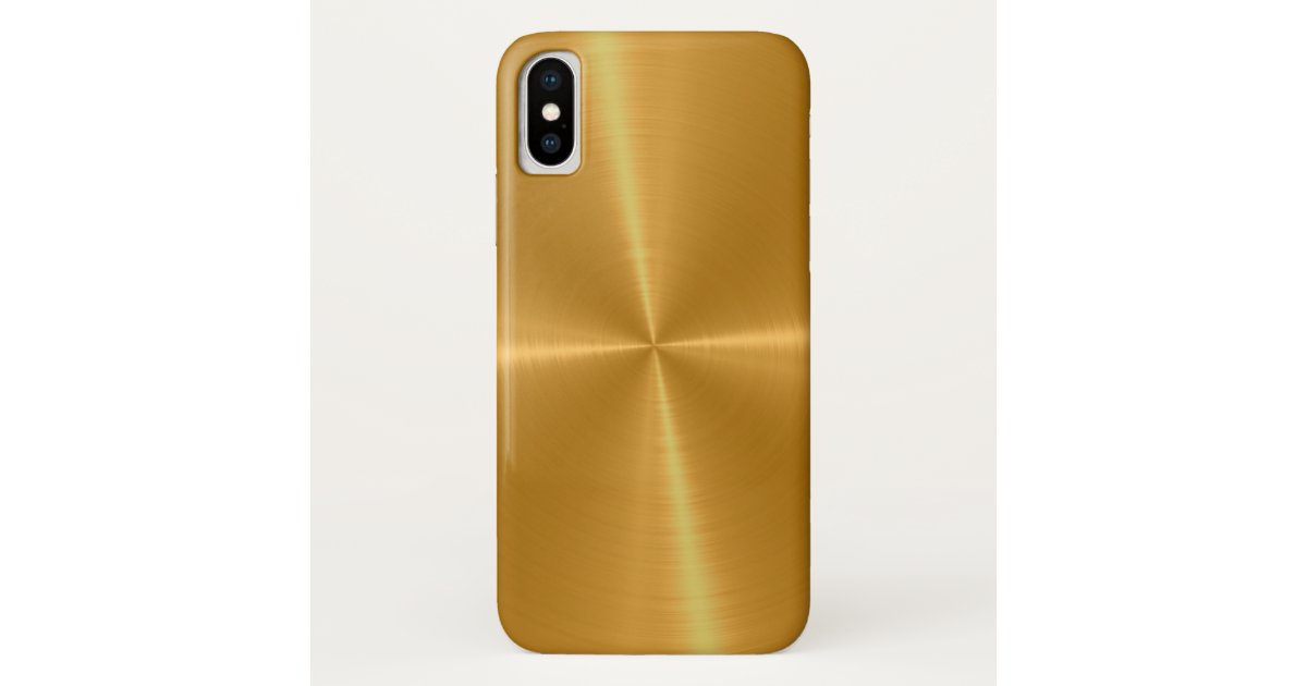 Gold Shiny Stainless Steel Metal Case-Mate iPhone Case | Zazzle