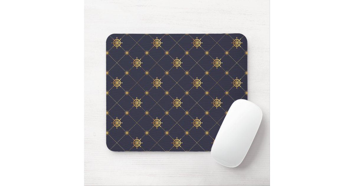 Gold Ship Wheel Mouse Pad | Zazzle