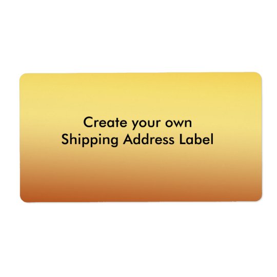 Gold Shipping Address Label | Zazzle.com