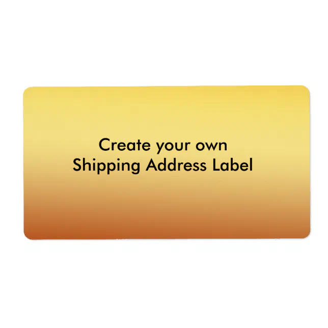 Gold Shipping Address Label | Zazzle