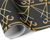 Gold Sigil of Lucifer Pagan Satanic Gift Wrapping Paper | Zazzle