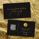 Gold Signature Script QR Code Social Media Business Card | Zazzle
