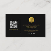 Gold Signature Script QR Code Social Media Business Card | Zazzle