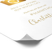 Gold Signature Script Wedding Oh Snap Sign | Zazzle