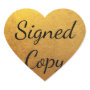 Gold Signed Copy Classic Round Sticker | Zazzle