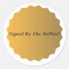 Gold Signed Copy Classic Round Sticker | Zazzle.com