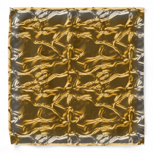 Gold Silver Glossy Abstract Pattern Wrinkled Metal Bandana | Zazzle.com